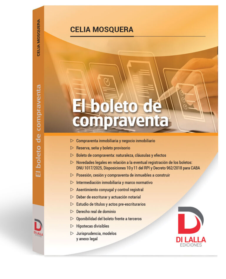 El boleto de compraventa – Mosquera, Celia. – DI LALLA EDICIONES